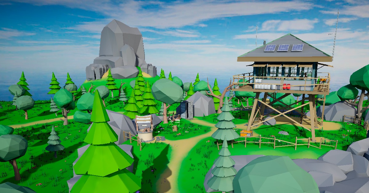 Tower Lookout Low Poly | 3D Environments | Unity Asset Store