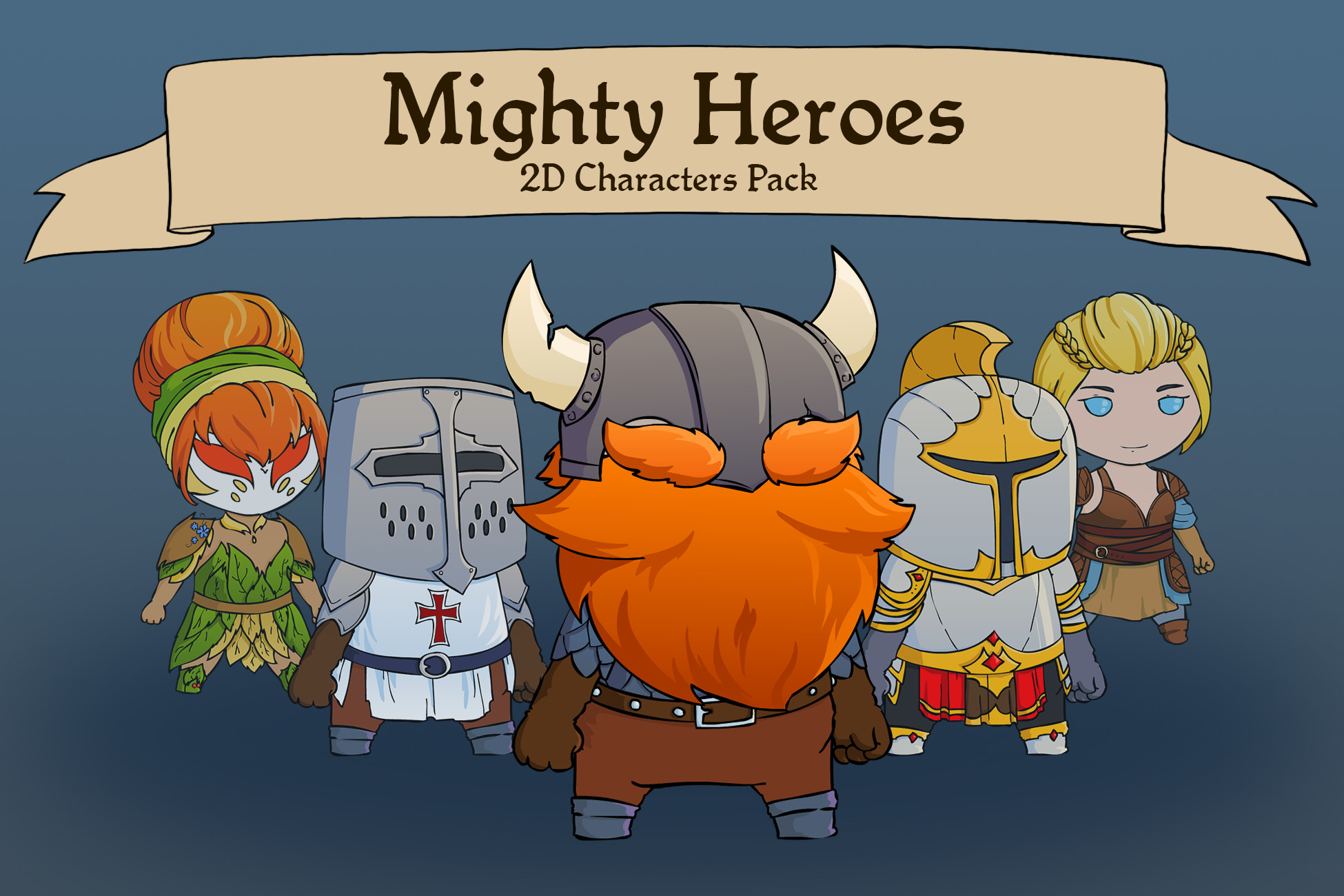 Mighty Heroes 2D Fantasy Characters Pack | 2D Characters | Unity Asset ...