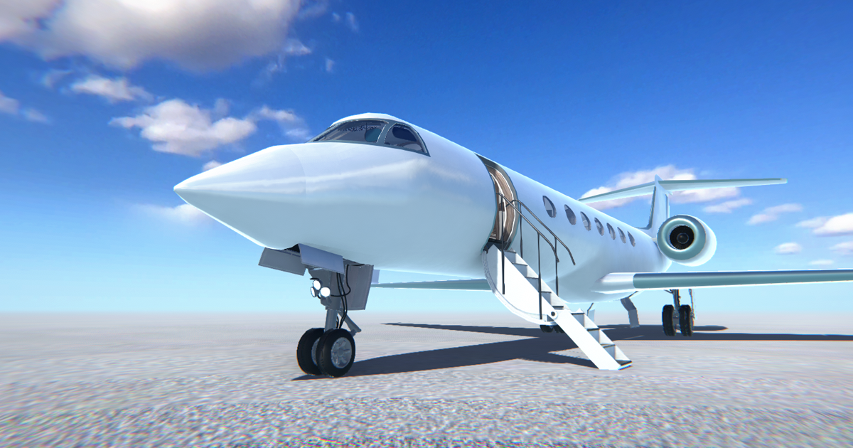 Business jet - aircraft with interior | 3D Air | Unity Asset Store
