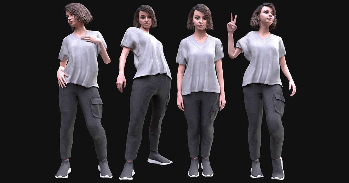 Woman in Casual Outfit 6 - Rigged | 3D Characters | Unity Asset Store