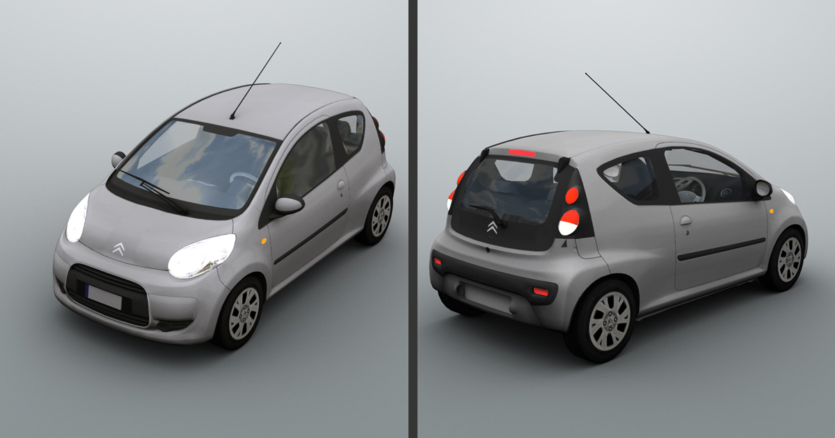 Car with Interior 7 | 3D Land | Unity Asset Store