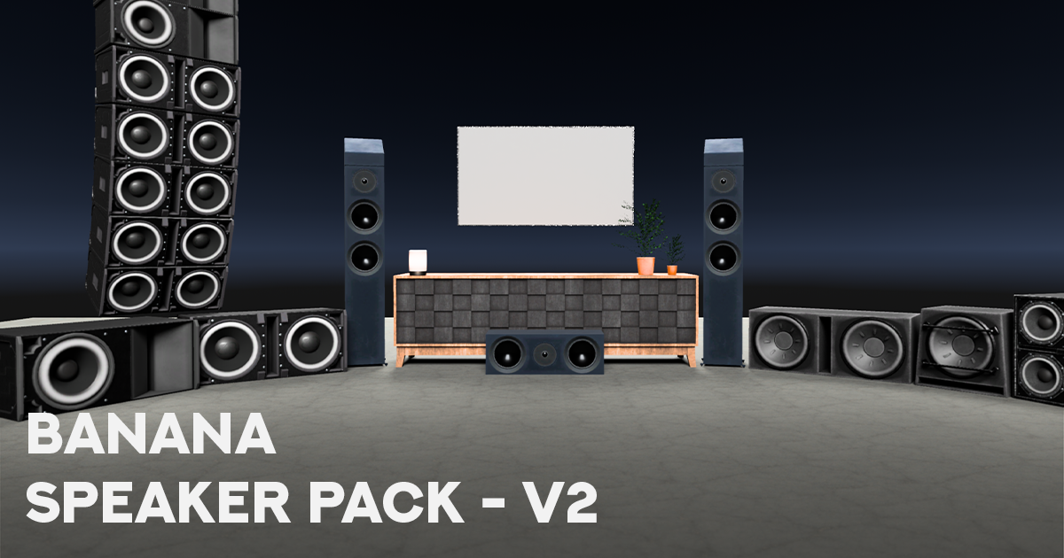 Banana Speaker Pack - v2 | 3D Electronics | Unity Asset Store