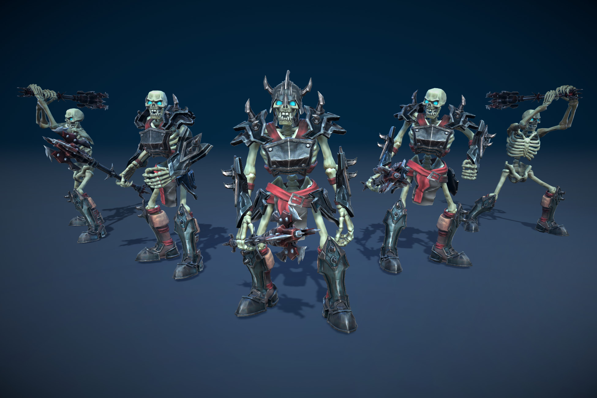 Skeleton Warrior With Two-Handed Mace Tier3 | キャラクター | Unity Asset Store