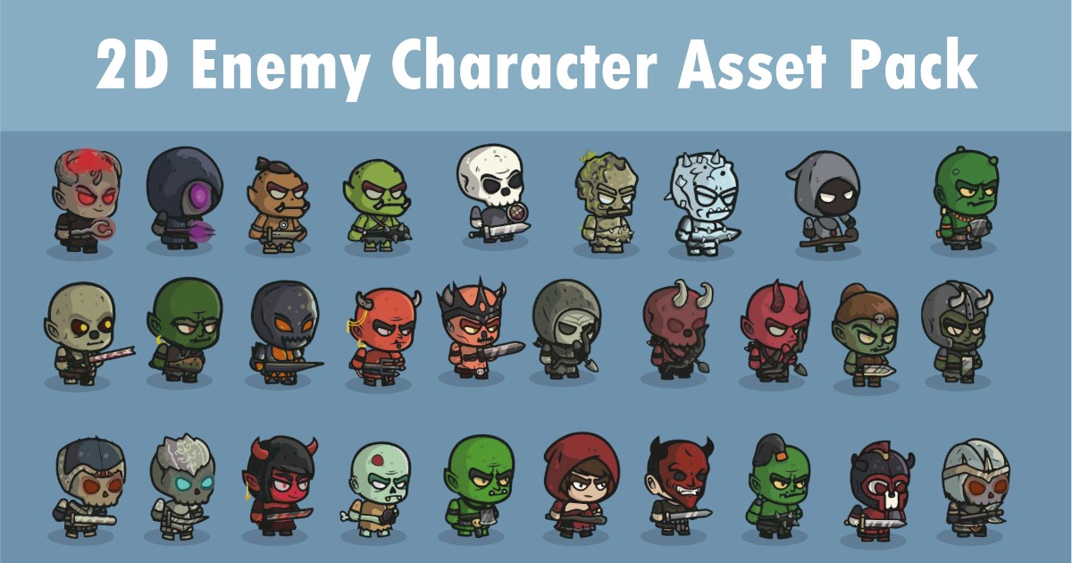 2D Enemy Character Asset Pack | 2D Characters | Unity Asset Store