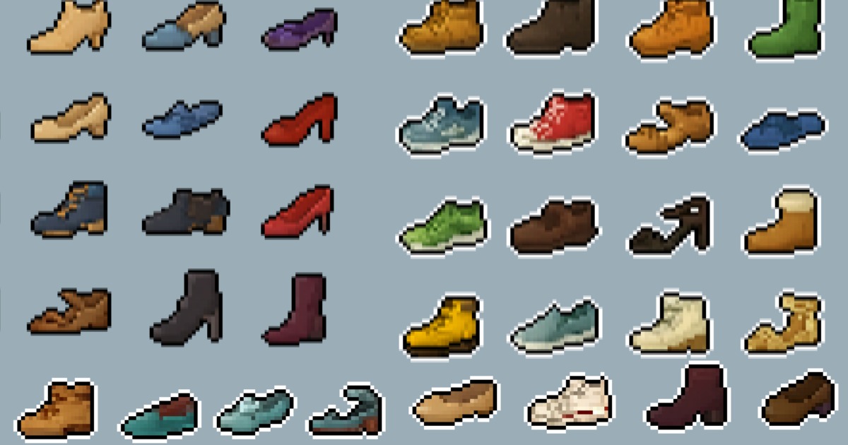 2D pixel-art shoes | 2D Icons | Unity Asset Store