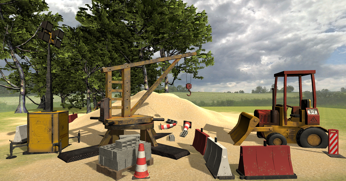 Metal crane & Katerpilar | 3D Props | Unity Asset Store