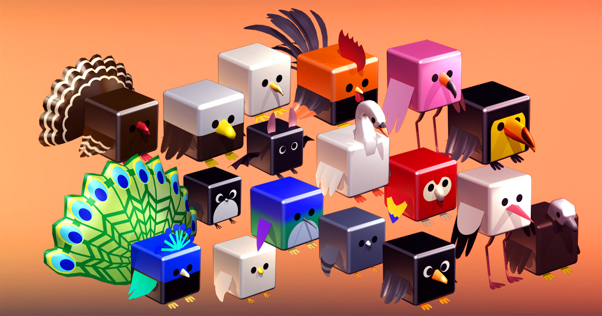 KUBIKOS - Animated Cube Mini BIRDS | Characters | Unity Asset Store