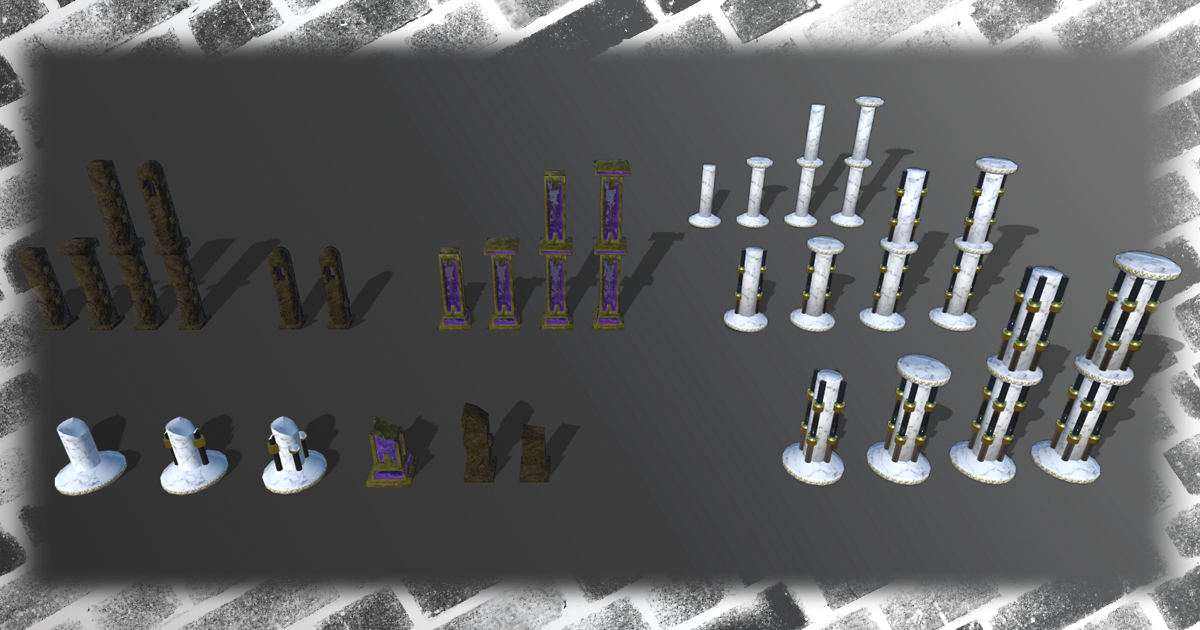 Modular Ancient Alien Pillars | 3D 판타지 | Unity Asset Store