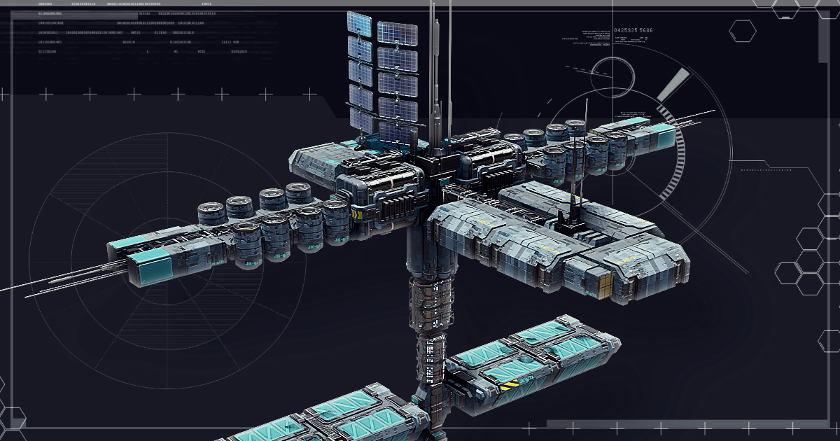 Deep Space Outpost | 3D 宇宙船 | Unity Asset Store