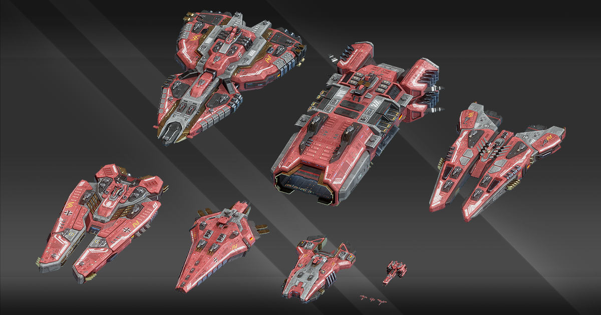 GSN German Space Navy Spaceship Fleet Collection | 3D Space | Unity ...