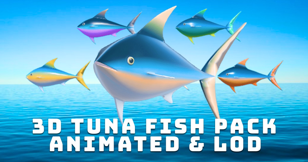 3D Tuna Fish Pack – Animated & LOD Ready | Characters | Unity Asset Store