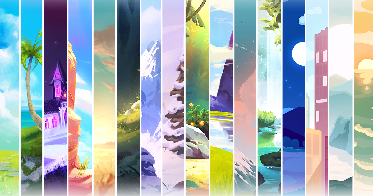 Vertical Backgrounds MEGAPACK | 2D Environments | Unity Asset Store