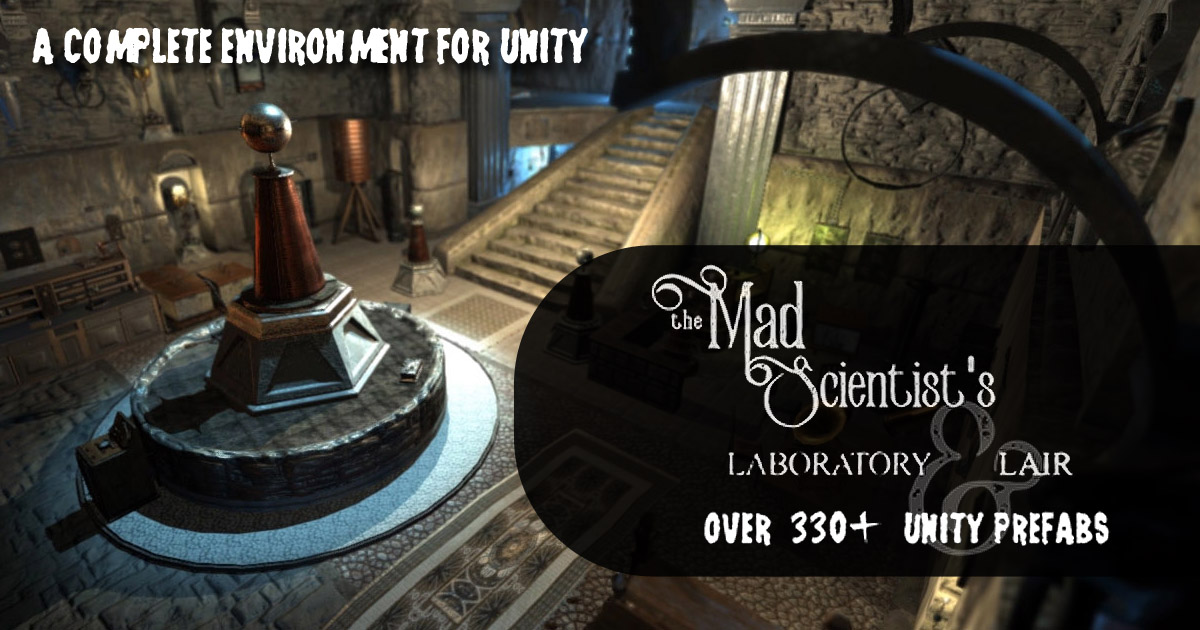 The Mad Scientist's Laboratory and Lair PBR | 3D Dungeons | Unity Asset ...