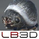 Helmet Bug Black Smooth, Simple Game Enemy