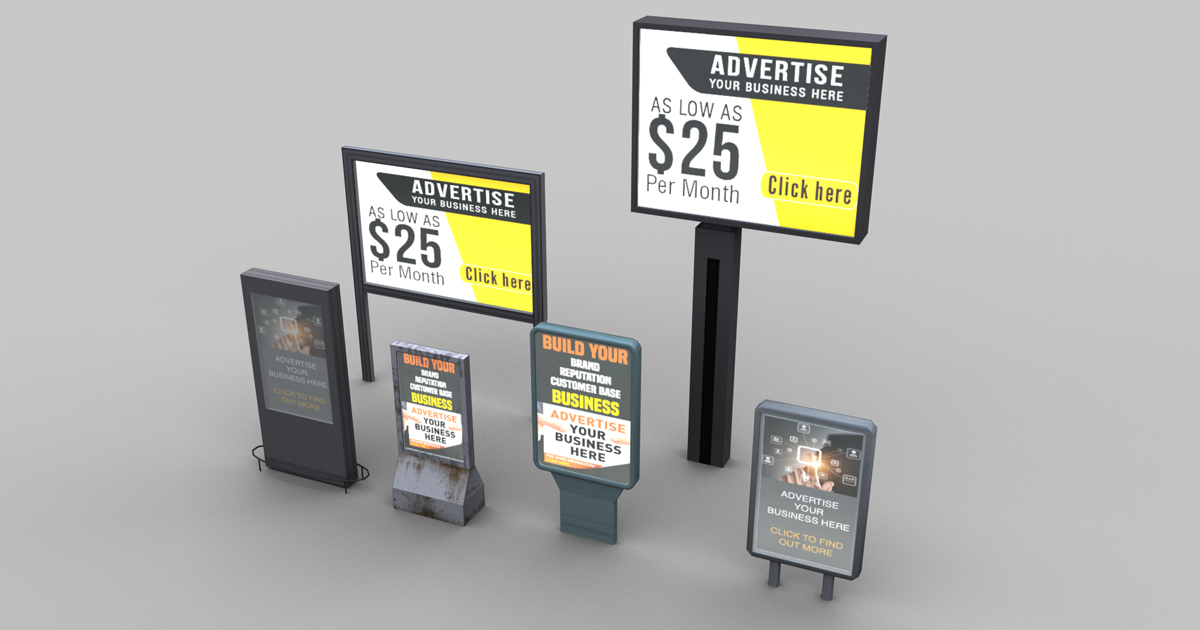 advertising board 1 | 3D Exterior | Unity Asset Store