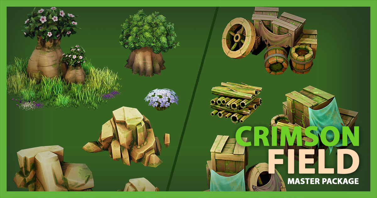 Crimson Field Stylized Full Package | 3D Environments | Unity Asset Store