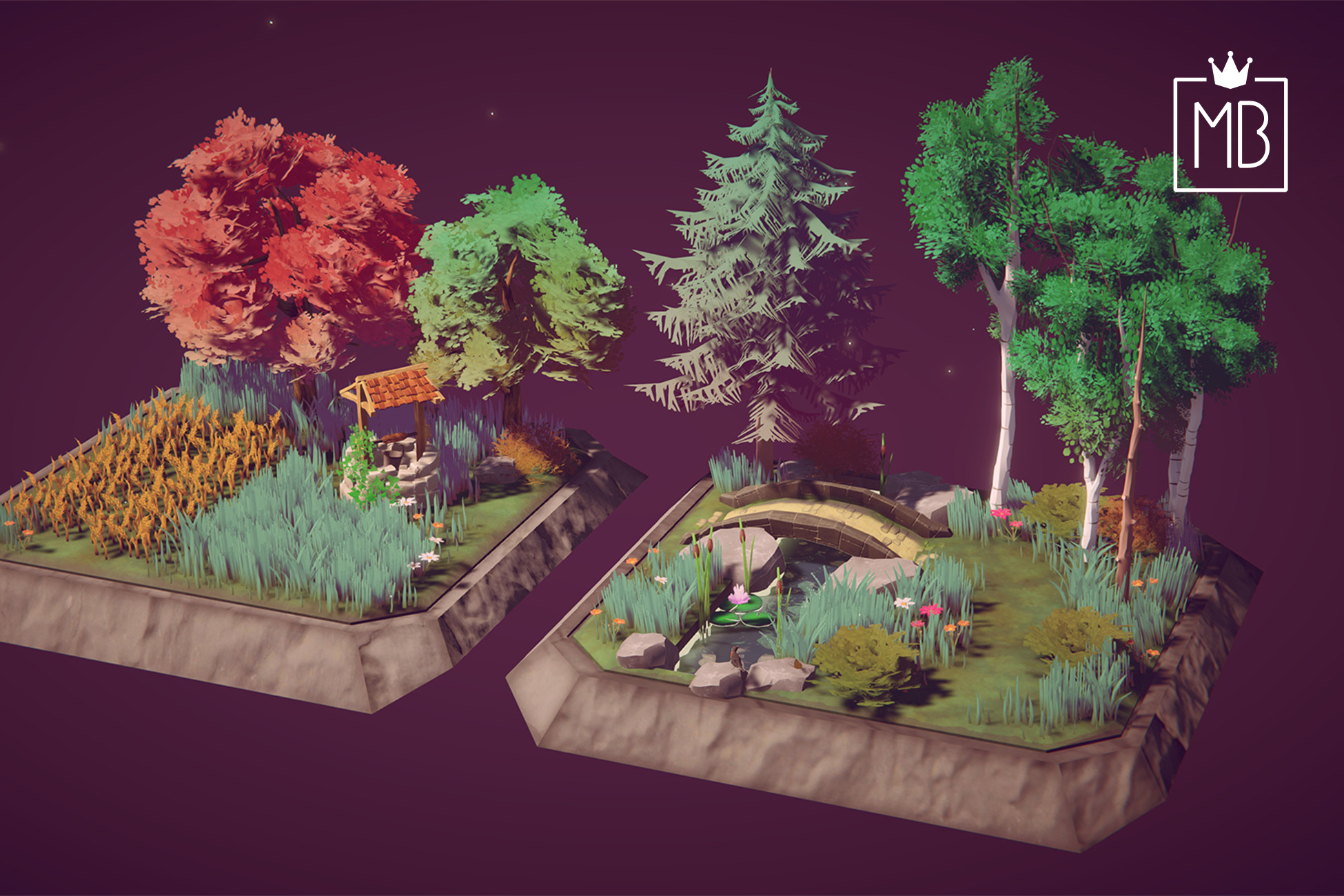 Stylized Vegetation Pack 01 | 3D 주변환경 | Unity Asset Store