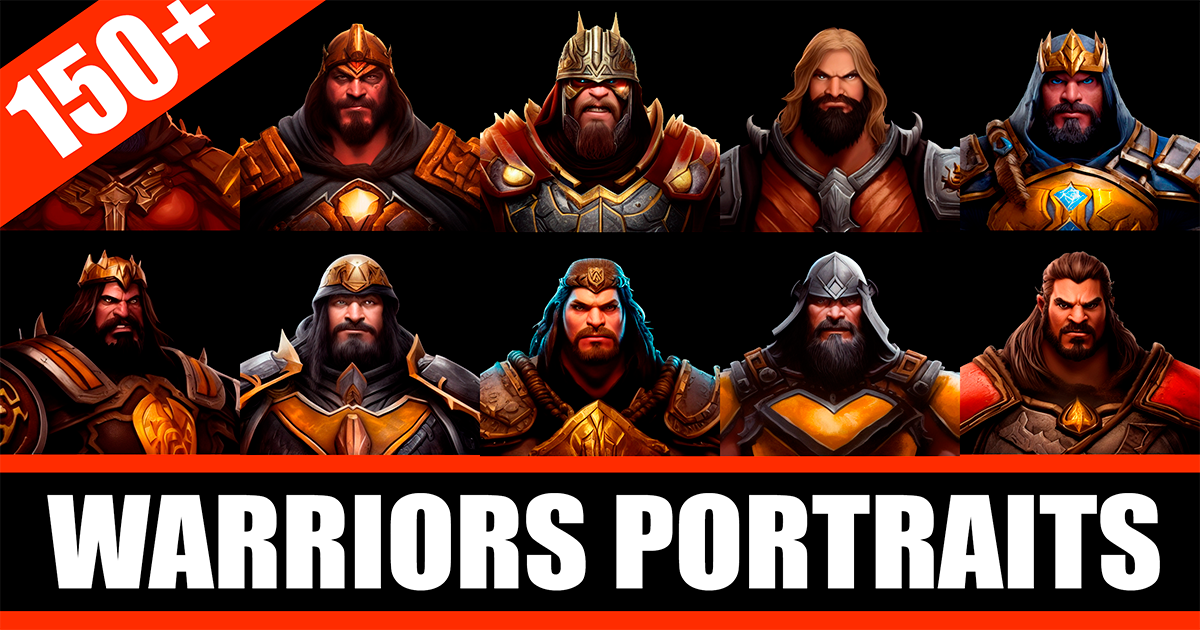 Warriors RPG Character Portraits Icon Pack | 2D 아이콘 | Unity Asset Store