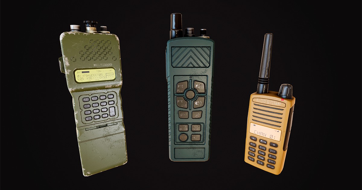 Military Portable Radio Pack | 3D Electronics | Unity Asset Store