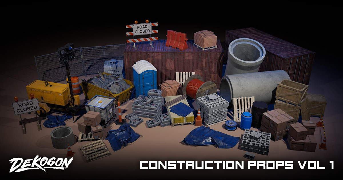 Construction Site VOL. 1 - Supply and Material Props | 3D Industrial ...