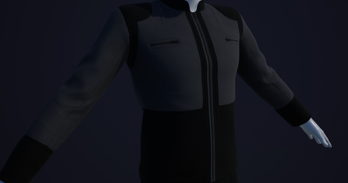 Bridge Officer Outfit Male from Tafi | 3D Clothing | Unity Asset Store