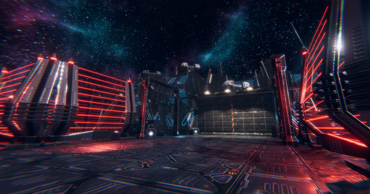 Sci-Fi Heavy Station Kit hangars | 3D Sci-Fi | Unity Asset Store