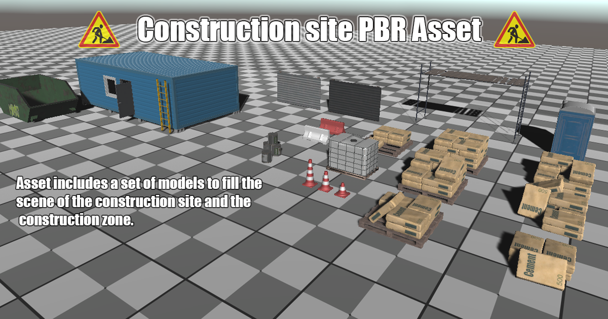 Construction site PBR Asset | 3D Industrial | Unity Asset Store