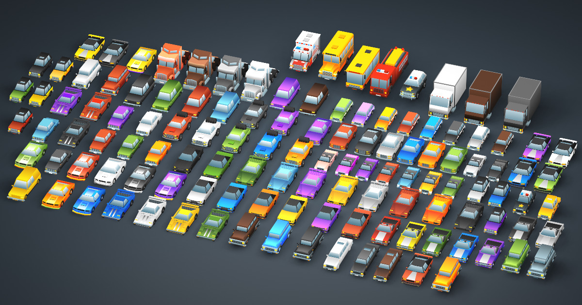Low Poly Cars Pack - 3D Game Kit | 3D Vehicles | Unity Asset Store