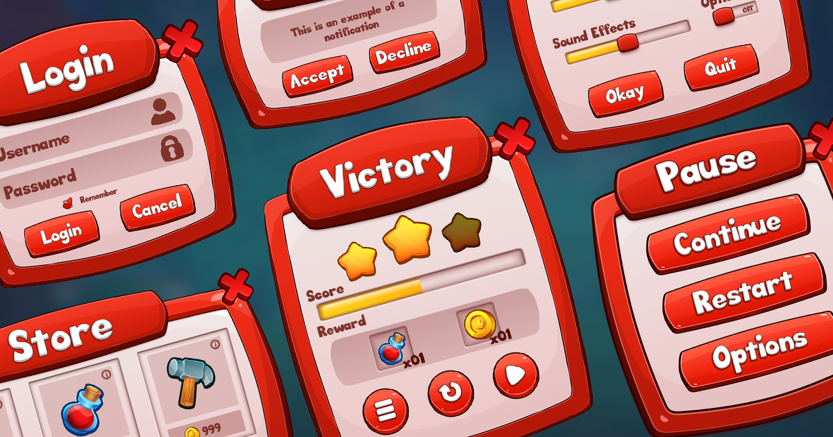 Cute GUI Kit | 2D Icons | Unity Asset Store