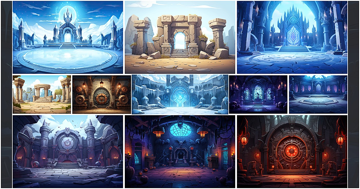 BACKGROUND - Stylized Battle Arena 2 | 2D Environments | Unity Asset Store