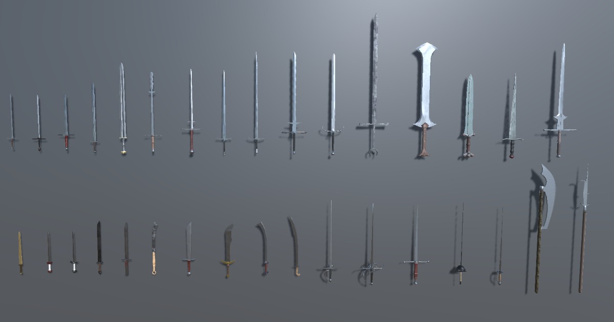 Realistic Medieval Weapons Pack | 3D 무기 | Unity Asset Store