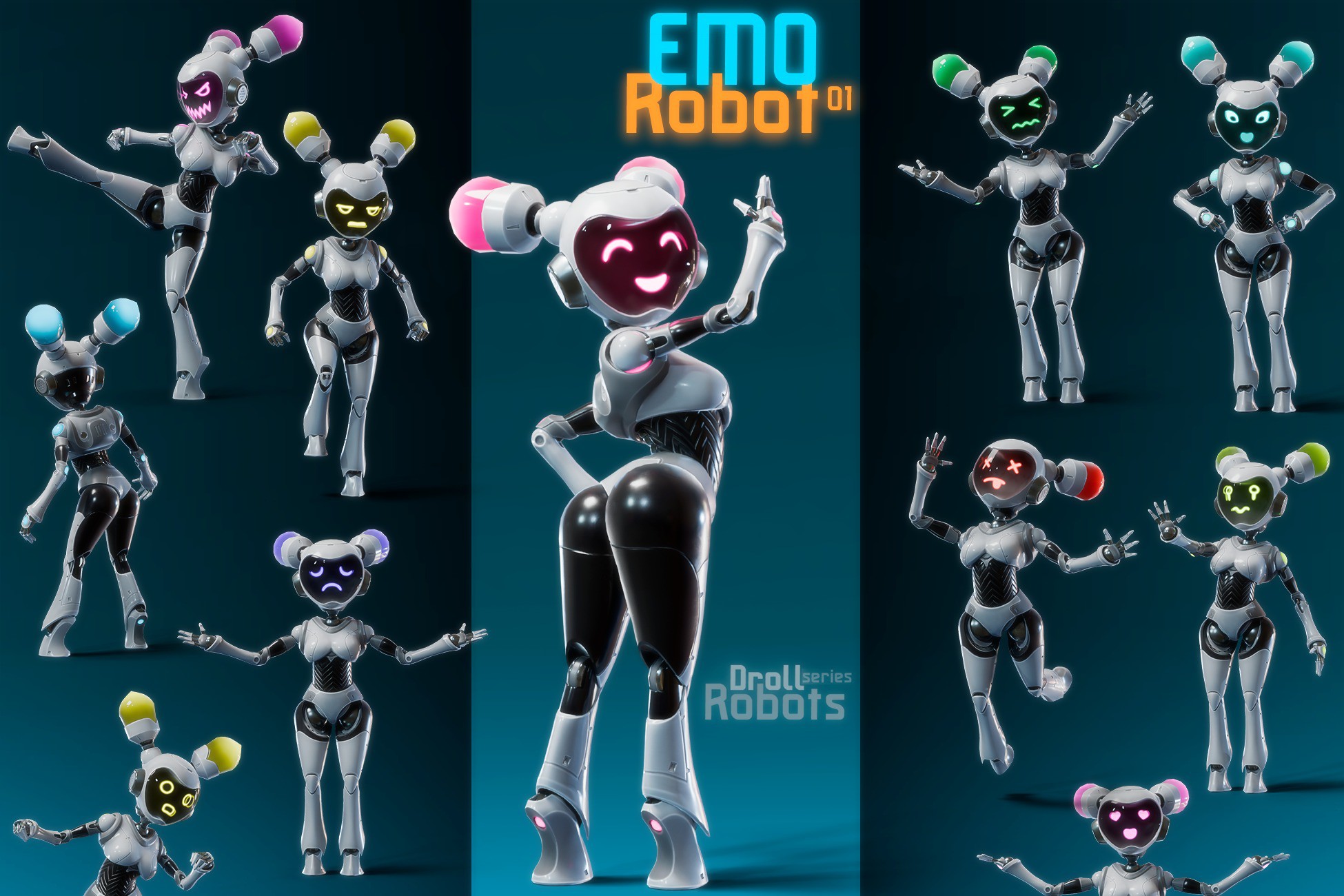 Emo Robot 01 | 3D Robots | Unity Asset Store