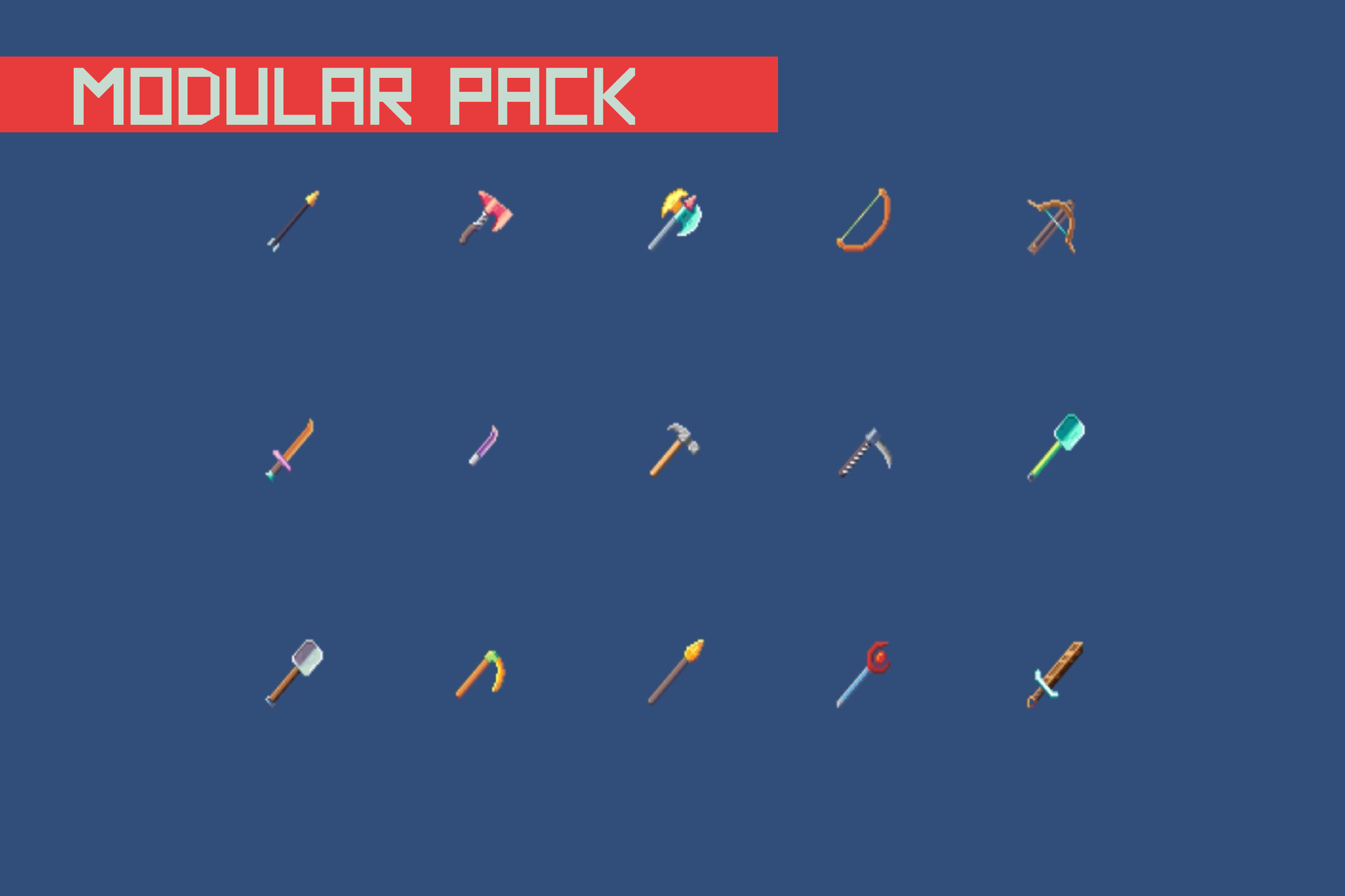 32x32 Modular Weapon Pack | 2D Icons | Unity Asset Store