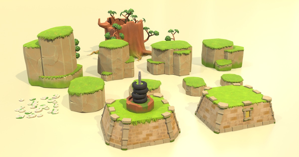 Stylized Rocks And Trees - Cartoon Assets | 3D Environments | Unity ...