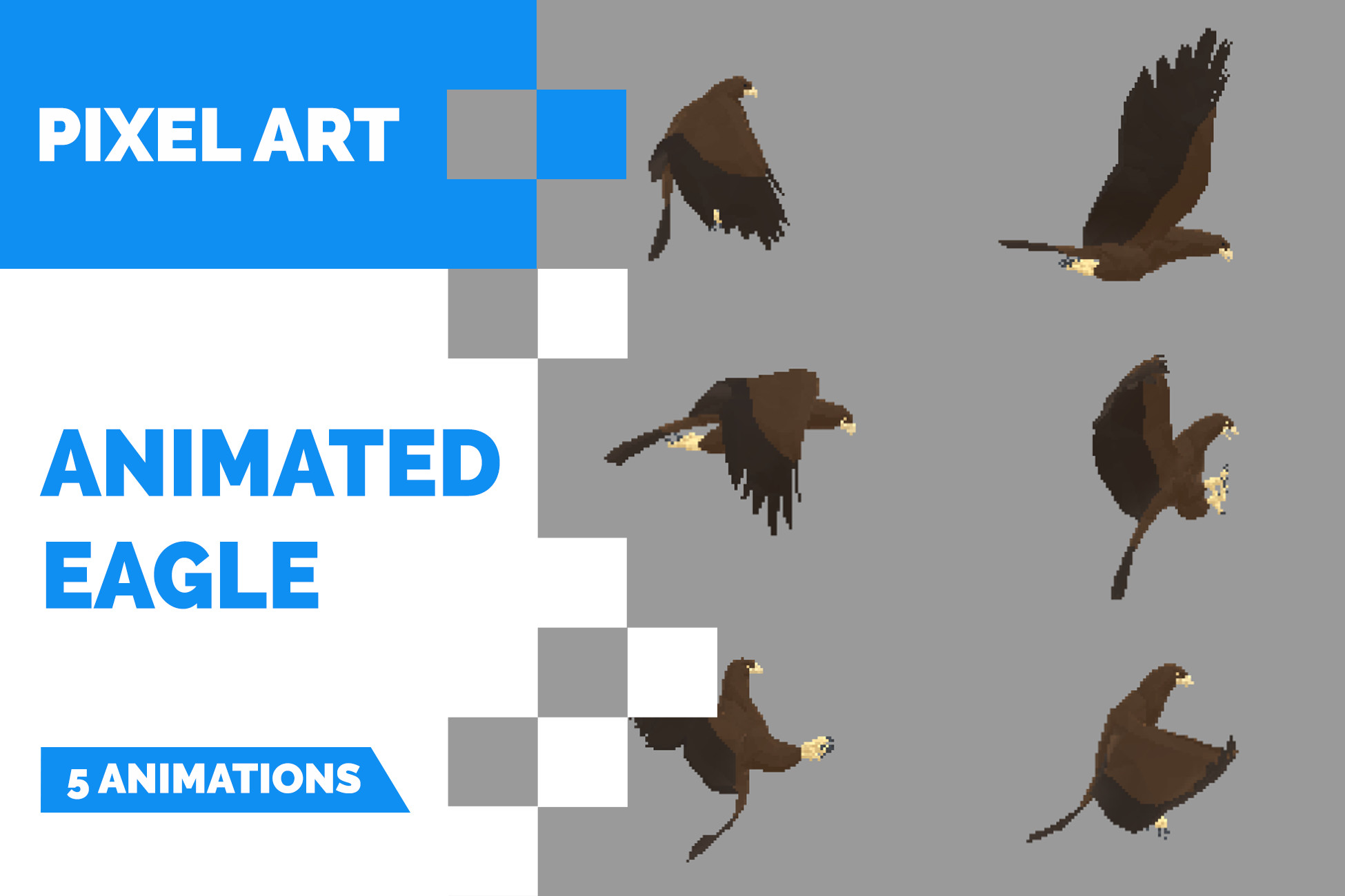 Pixel Art: Animated Eagle by Saru Rezec