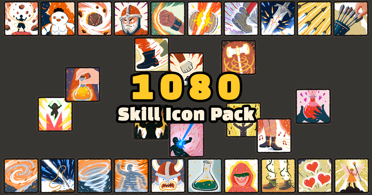 Skill Icon Pack: Themed Icons for RPG and MOBA Games | 2D Icons | Unity Asset Store
