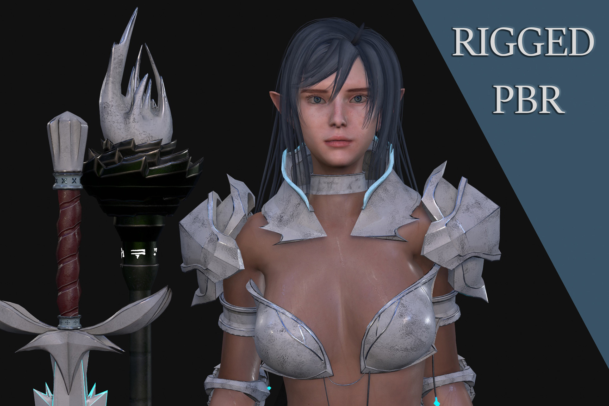 Elf Knight-Swordmaster, Magician Warrior, Mage | 3D Characters | Unity Asset Store
