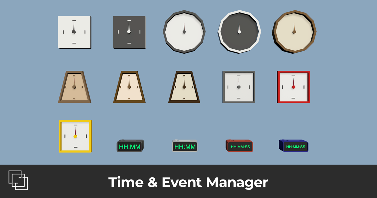 Clocks & Timers - Event manager - 3D Low Poly | 3D Tools | Unity Asset ...