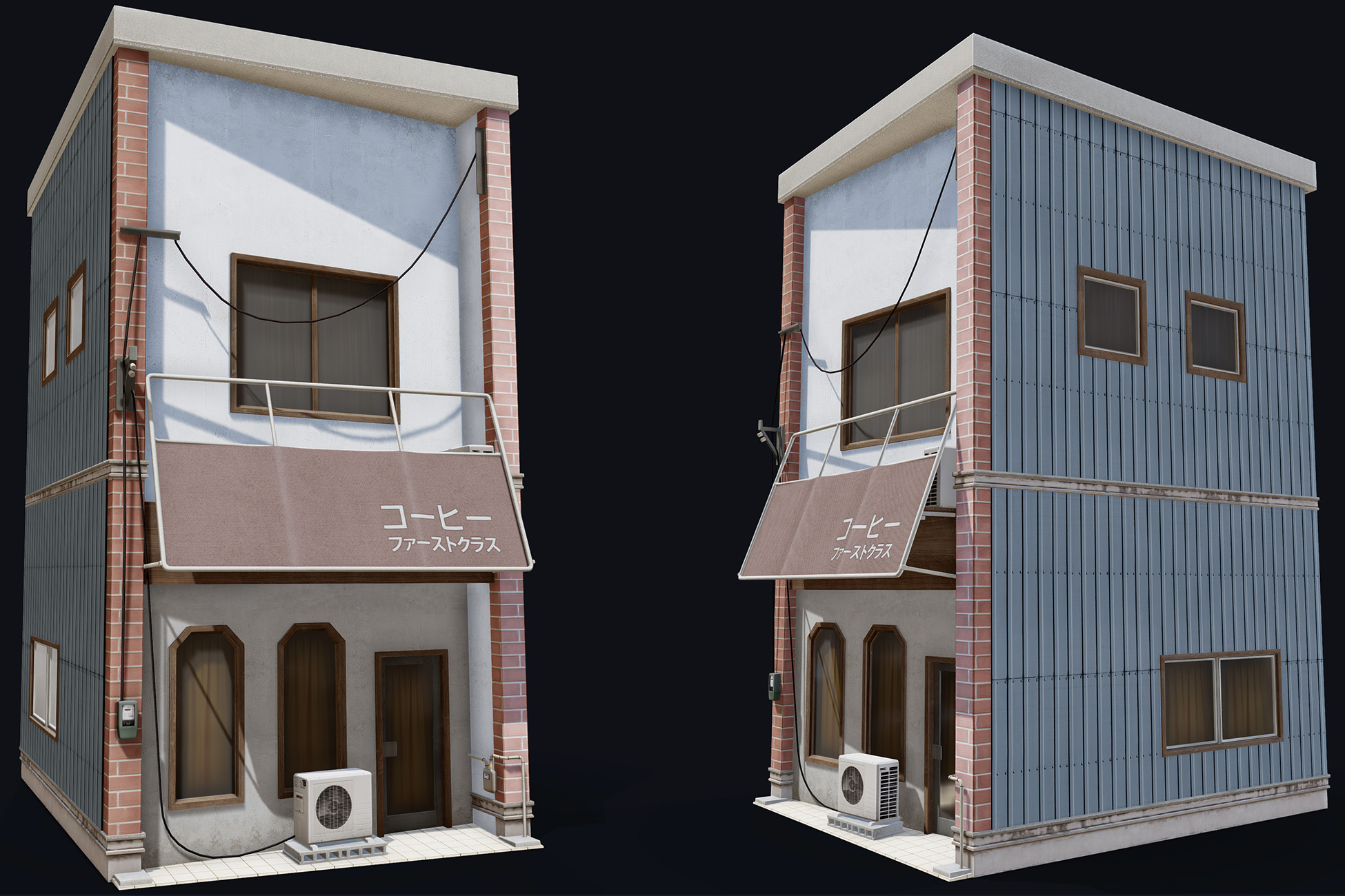 Coffee Shop Kyoto | 3D Exterior | Unity Asset Store