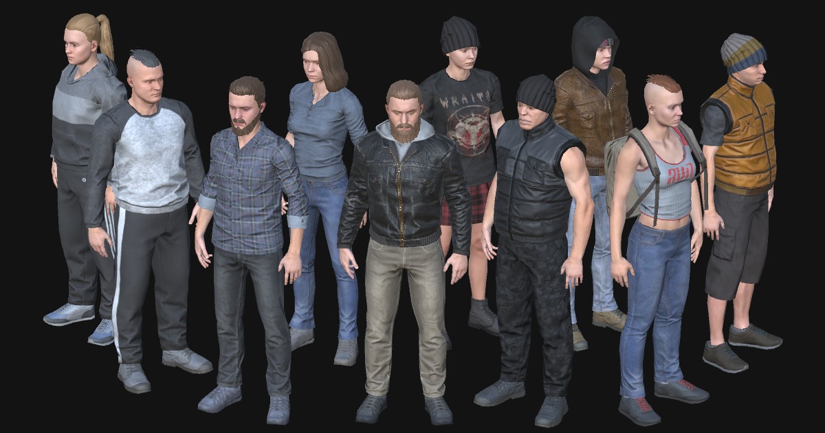 npc_casual_set_01 | 3D Humanoids | Unity Asset Store