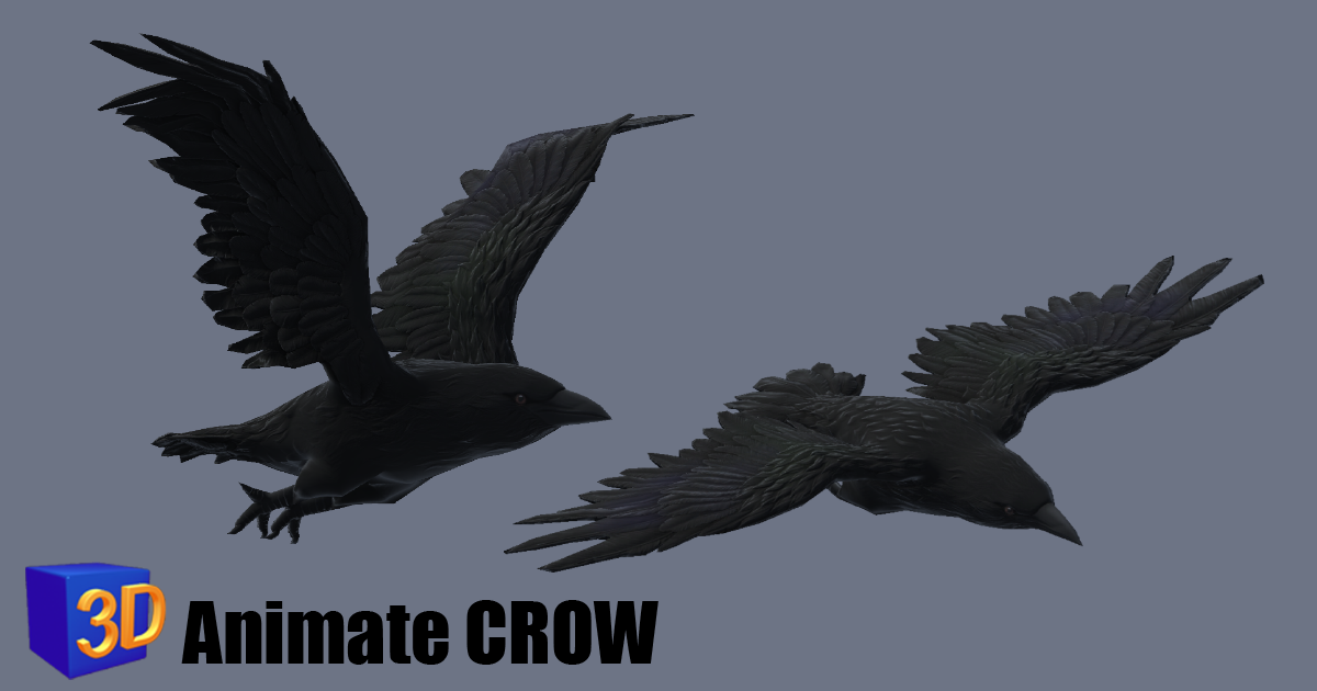 3D Animated Crow | Characters | Unity Asset Store