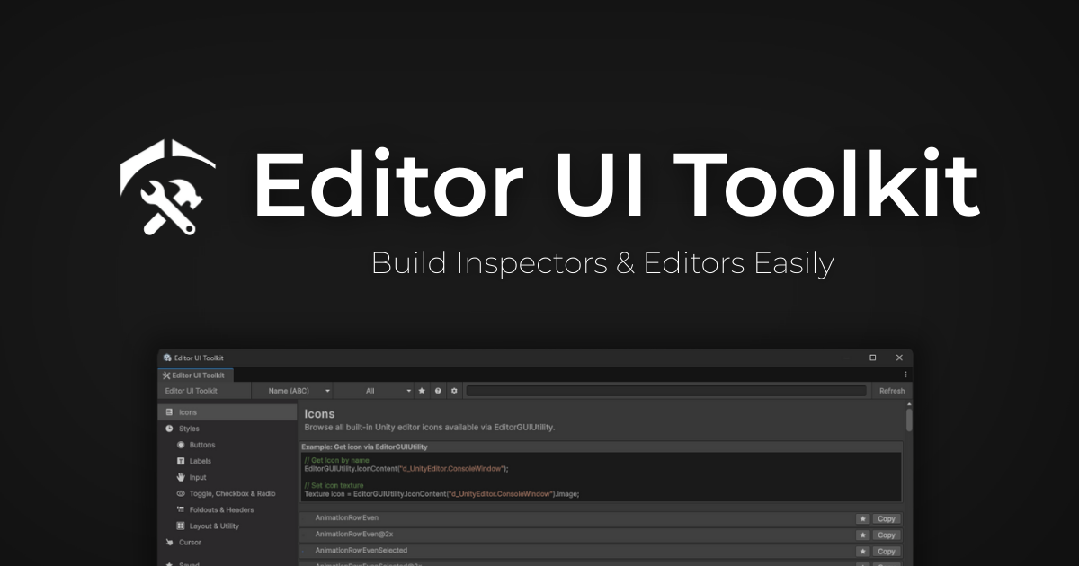 Editor UI Toolkit (Build Inspectors & Editors Easy) | GUI Tools | Unity ...