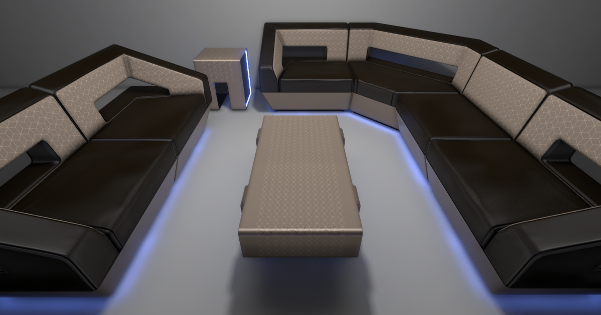 Sci-Fi Lounge Set | 3D Furniture | Unity Asset Store