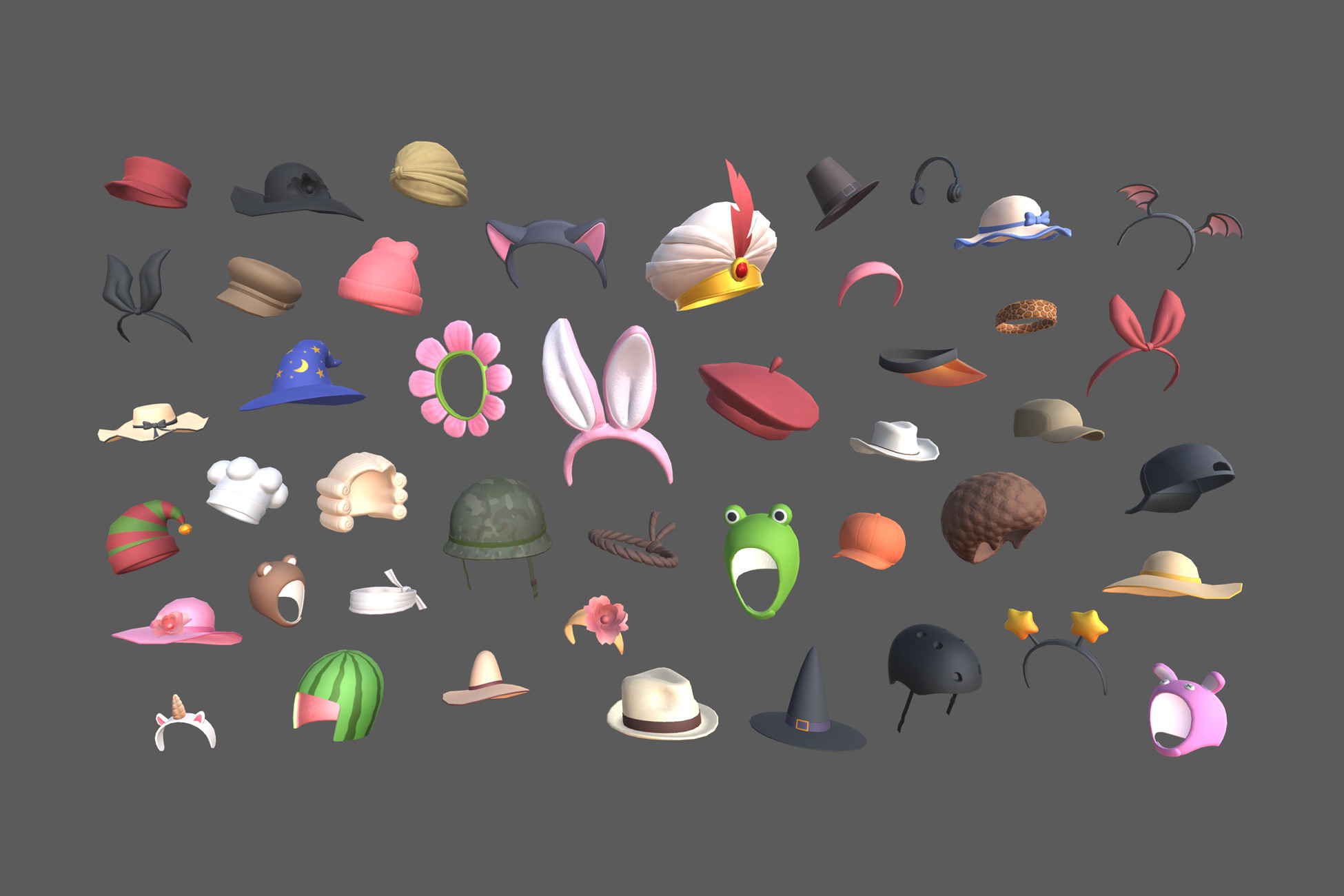 Cartoon Hats Pack Vol. 4 | 3D Clothing | Unity Asset Store