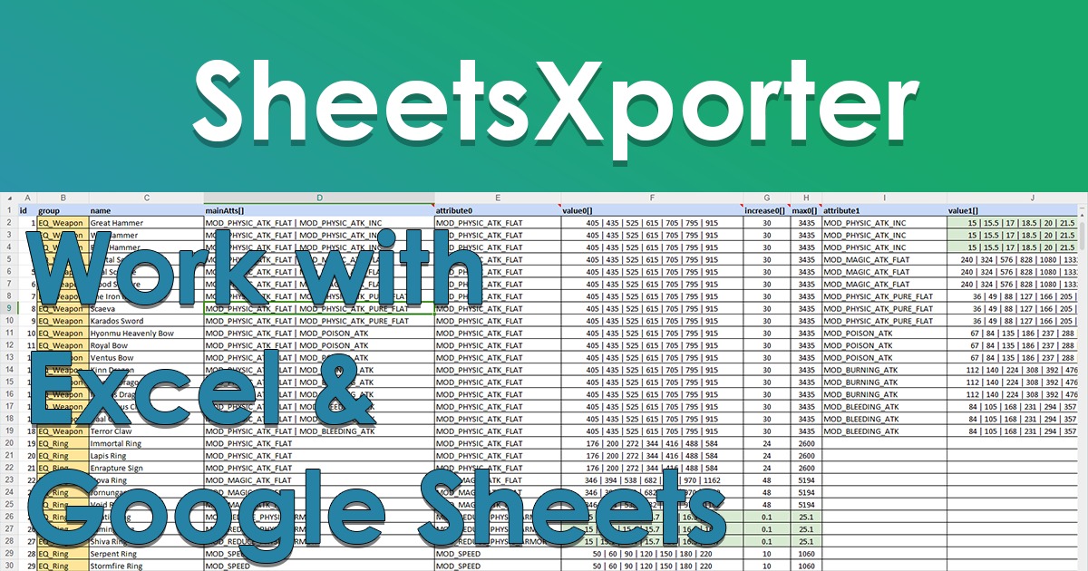SheetX Essential: Manage Constants & Data Config with Excel & Google Sheets | Utilities Tools ...