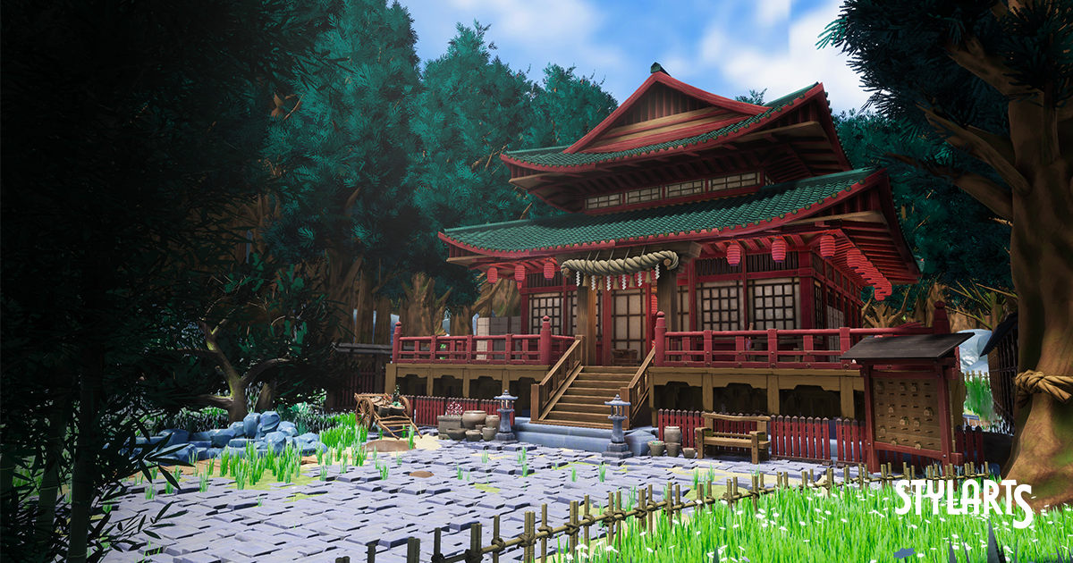 Stylized Japanese Shrine Environment | 3D 都市 | Unity Asset Store