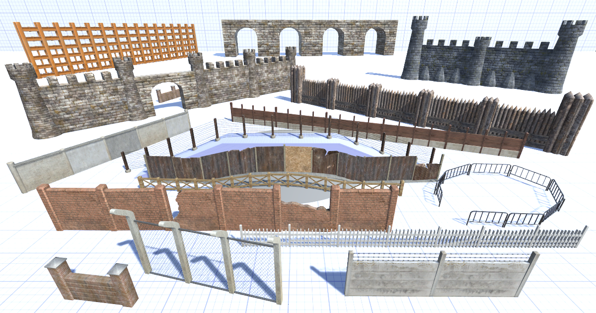 Auto Fence & Wall Builder | Level Design | Unity Asset Store