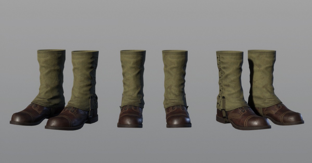 US WW2 Tactical Boots | 3D 服飾品 | Unity Asset Store