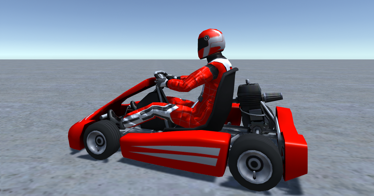Low Poly Kart With Player 3 | 3D Land | Unity Asset Store