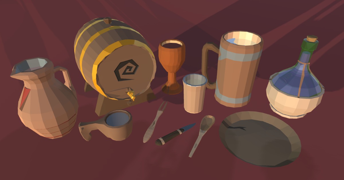 LowPoly Props Pack 2 | 3D 소품 | Unity Asset Store
